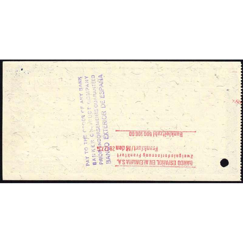 Allemagne RFA - Chèque Voyage - Deutsche Verkehrs-Kredit-Bank - 500 DM ...